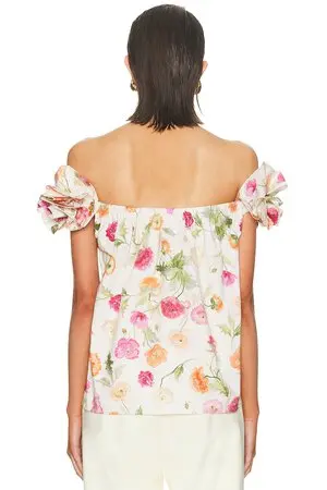Carolina Herrera Off-the-shoulder Floral Top
