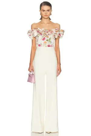 Carolina Herrera Off-the-shoulder Floral Top