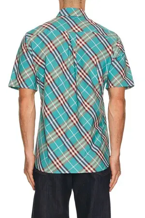 Burberry Robert Check Shirt In Blue