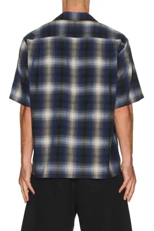 WACKO MARIA Ombre Check Open Collar Shirt