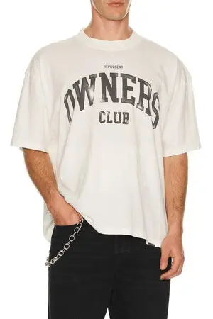 REPRESENT Owners Club Tee In White - Flat White