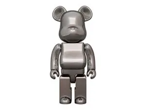 BE@RBRICK Rinaro Audio Chrome Portable Bluetooth Speaker 400% Platinum - Multicolor