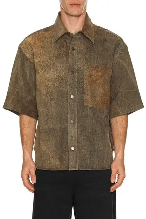 AGOLDE Watson Shirt In Brown - Bark