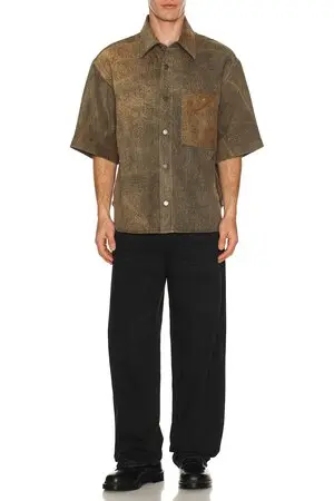 AGOLDE Watson Shirt In Brown - Bark