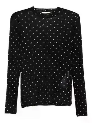 Maison Kitsuné Polka-dot Mesh Top