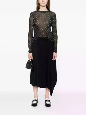 Maison Kitsuné Polka-dot Mesh Top
