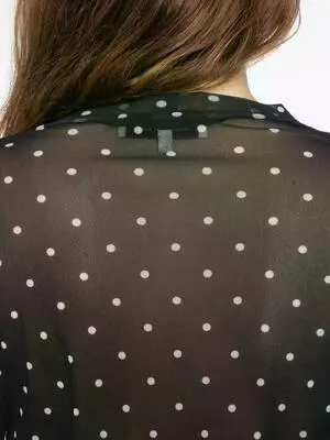 Maison Kitsuné Polka-dot Mesh Top
