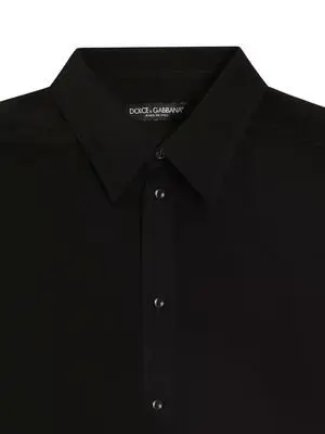 Dolce & Gabbana Crêpe De Chine Martini Shirt - Black