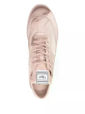 Chloé Kick Satin Mid-top Sneakers