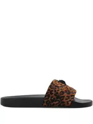 Kurt Geiger Meena Animal-print Sandals - Brown