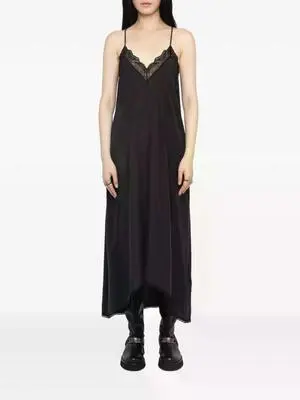 Zadig&Voltaire Lace-trim Midi Dress - Black