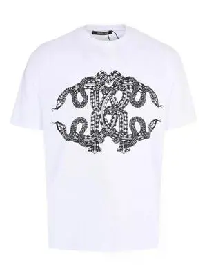 Roberto Cavalli Snake-print T-shirt - White