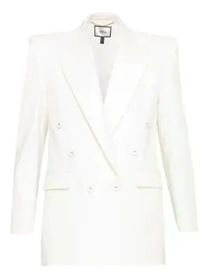 NISSA Double-breasted Blazer - White