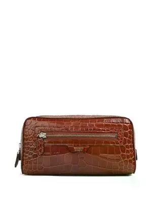 TOM FORD Crocodile Zip Leather Case - Brown