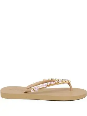 Mystique Blakely Crystal-embellished Flip-flops