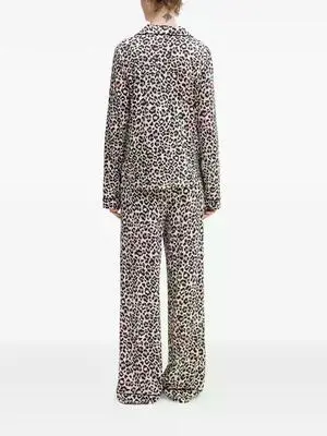 Guess Sasha Leopard-print Piped Pajamas