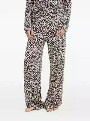 Guess Sasha Leopard-print Piped Pajamas