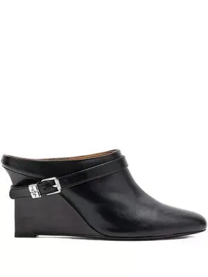 GANNI Buckle Wedge Mules