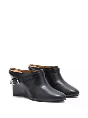 GANNI Buckle Wedge Mules
