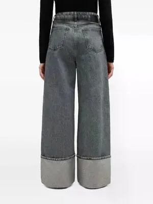 GANNI Button-detailed Jeans With Turn-up Hem