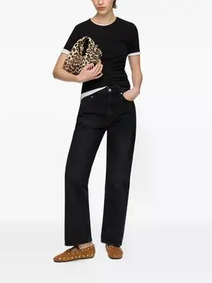 GANNI Betzy Cropped Jeans In Rigid Denim - Black