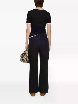 GANNI Betzy Cropped Jeans In Rigid Denim - Black