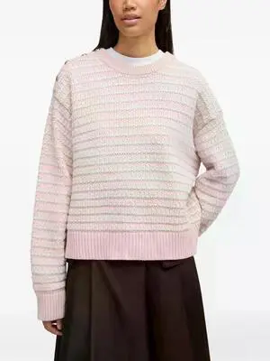 GANNI Button Striped Knitwear