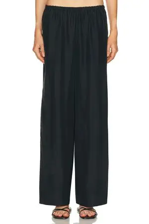 ST. AGNI Silk Grid Relaxed Pant