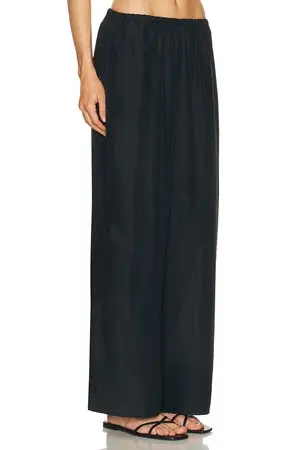 ST. AGNI Silk Grid Relaxed Pant