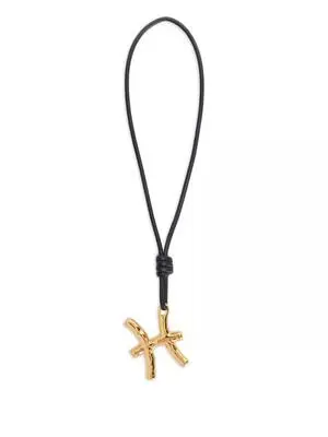 JIL SANDER Zodiac Charm Leather Necklace - Gold