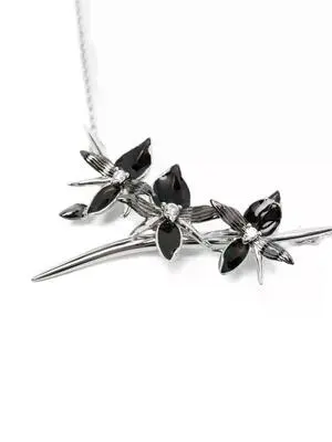 SHAUN LEANE Orchid Flower Diamond Necklace