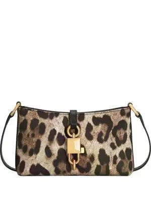 Dolce & Gabbana Animal-printed Shoulder Bag With Lock Detail