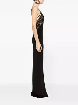 NISSA Lace-panel Maxi Dress