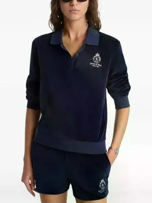 SPORTY & RICH Logo-embroidered Shorts - Blue
