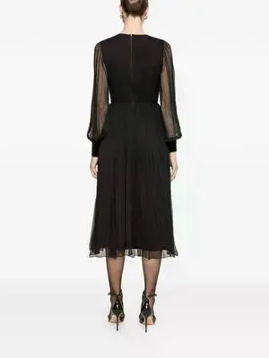 NISSA Velvet Bow Midi Dress