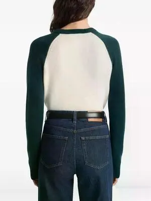 Sporty & Rich Long-sleeved Embroidered Sweater - Neutrals