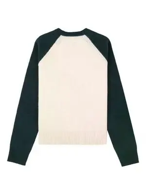 Sporty & Rich Long-sleeved Embroidered Sweater - Neutrals