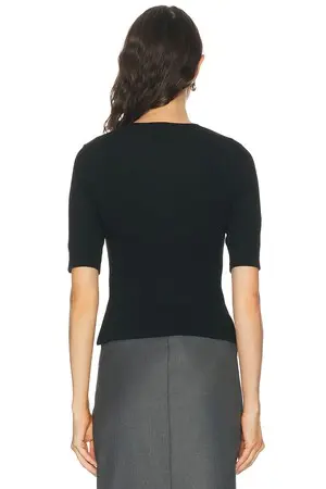 LESET Lauren Mid Sleeve Tee - Black