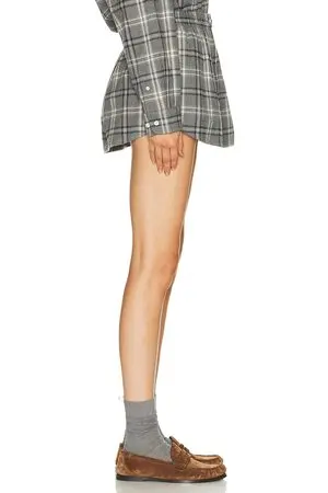 Miu Miu Flanella Check Skirt