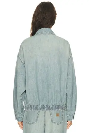 Miu Miu Chambray Jacket - Celeste