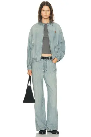Miu Miu Chambray Jacket - Celeste