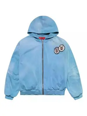 424 Crest Patch Zip-up Hoodie