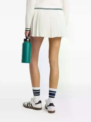 SPORTY & RICH Pleated Striped Mini Skirt