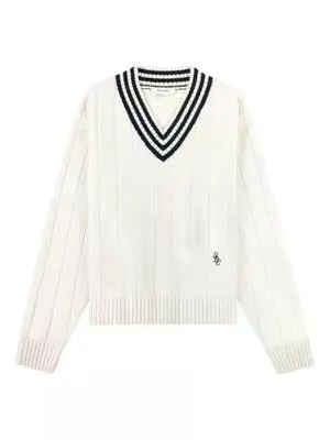 Sporty & Rich V-neck Striped Jumper