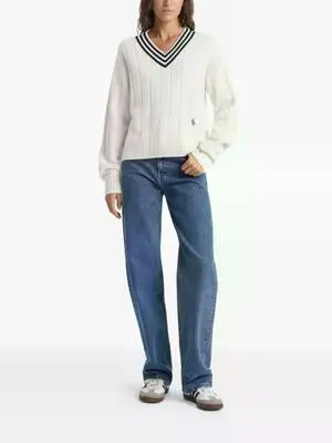 Sporty & Rich V-neck Striped Jumper
