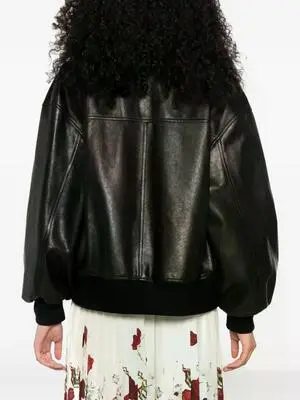 Khaite Collared Leather Jacket