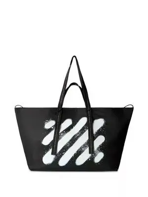 Off-White Diagonal Spray Day Tote Bag - Black