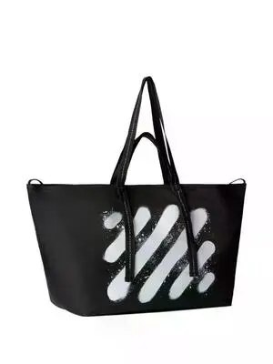 Off-White Diagonal Spray Day Tote Bag - Black