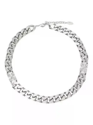 Off-White Arrow Textured Chain Necklace - Silver