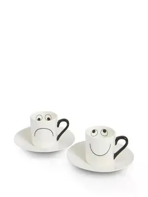 ANYA HINDMARCH Eyes Espresso Mug Set - White